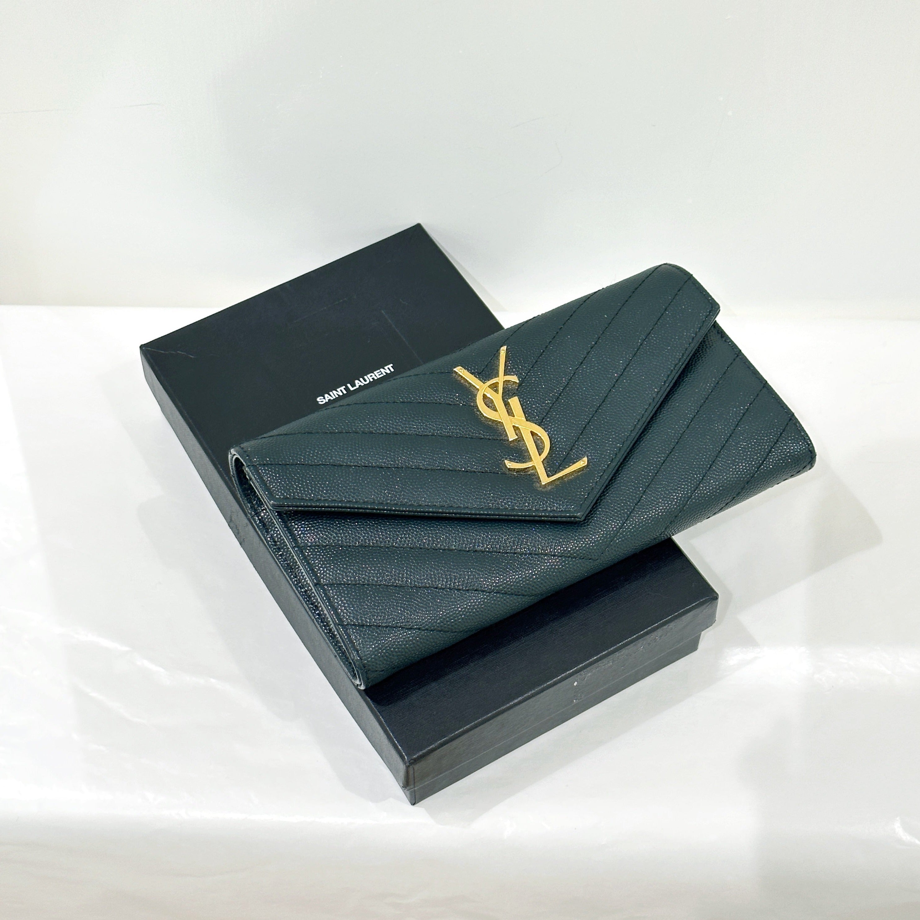 YSL long wallet （green） – Moka Vintage HK